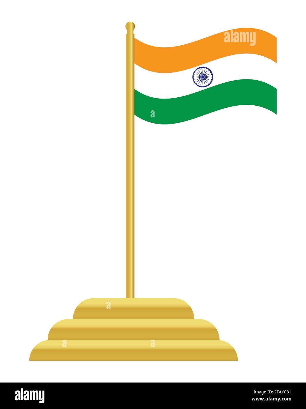 Vector illustration of a Indian flag Stock Vector Image & Art - Alamy