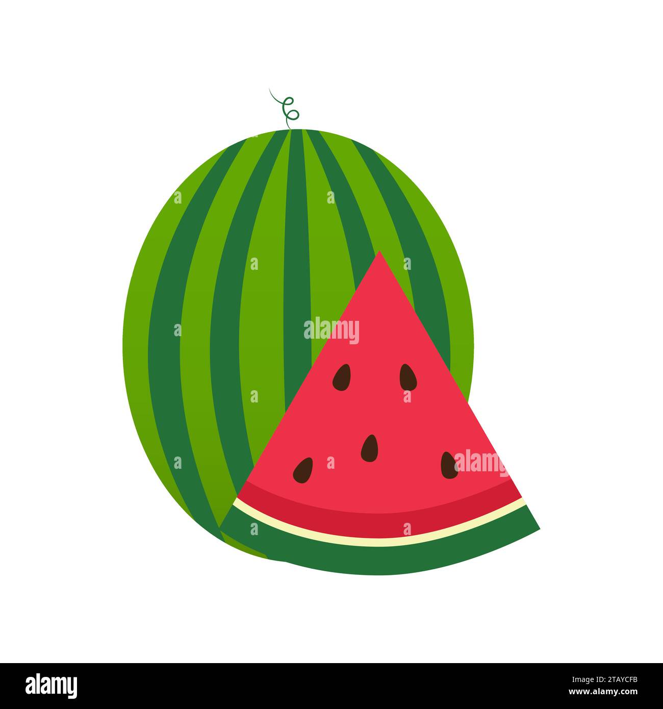 slice of watermelon vector illustration Stock Vector Image & Art - Alamy