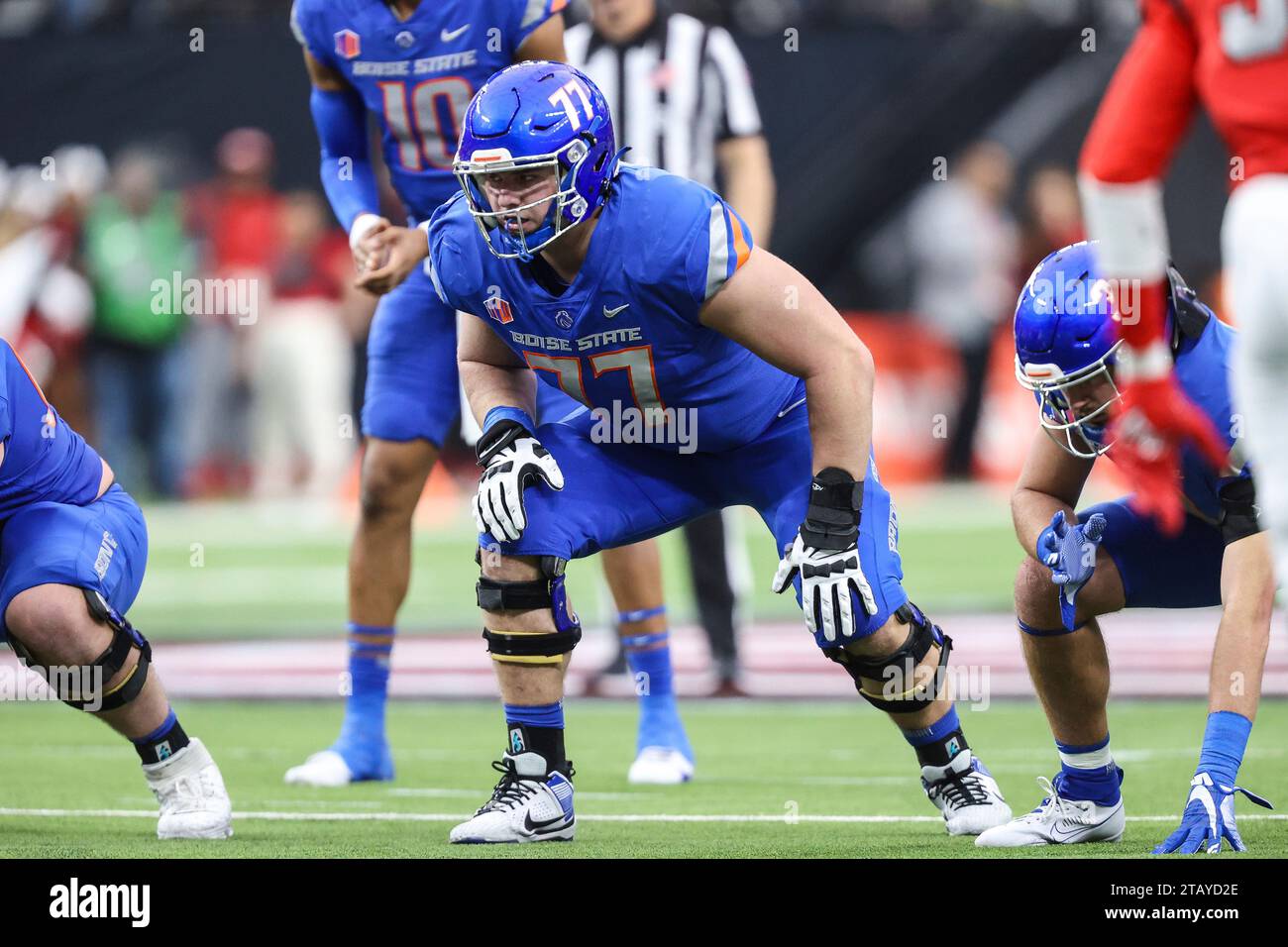 December 02, 2023: Boise State Broncos offensive tackle Kage Casey (77 ...