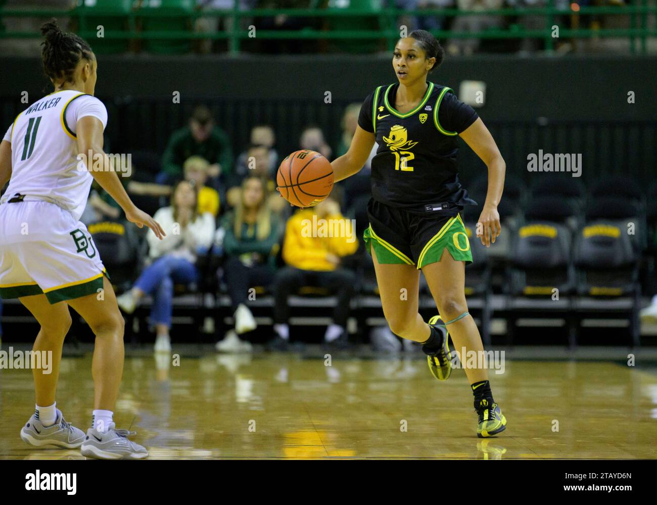 December 3 2023: Oregon Ducks guard Kennedi Williams (12) dribbles the ...