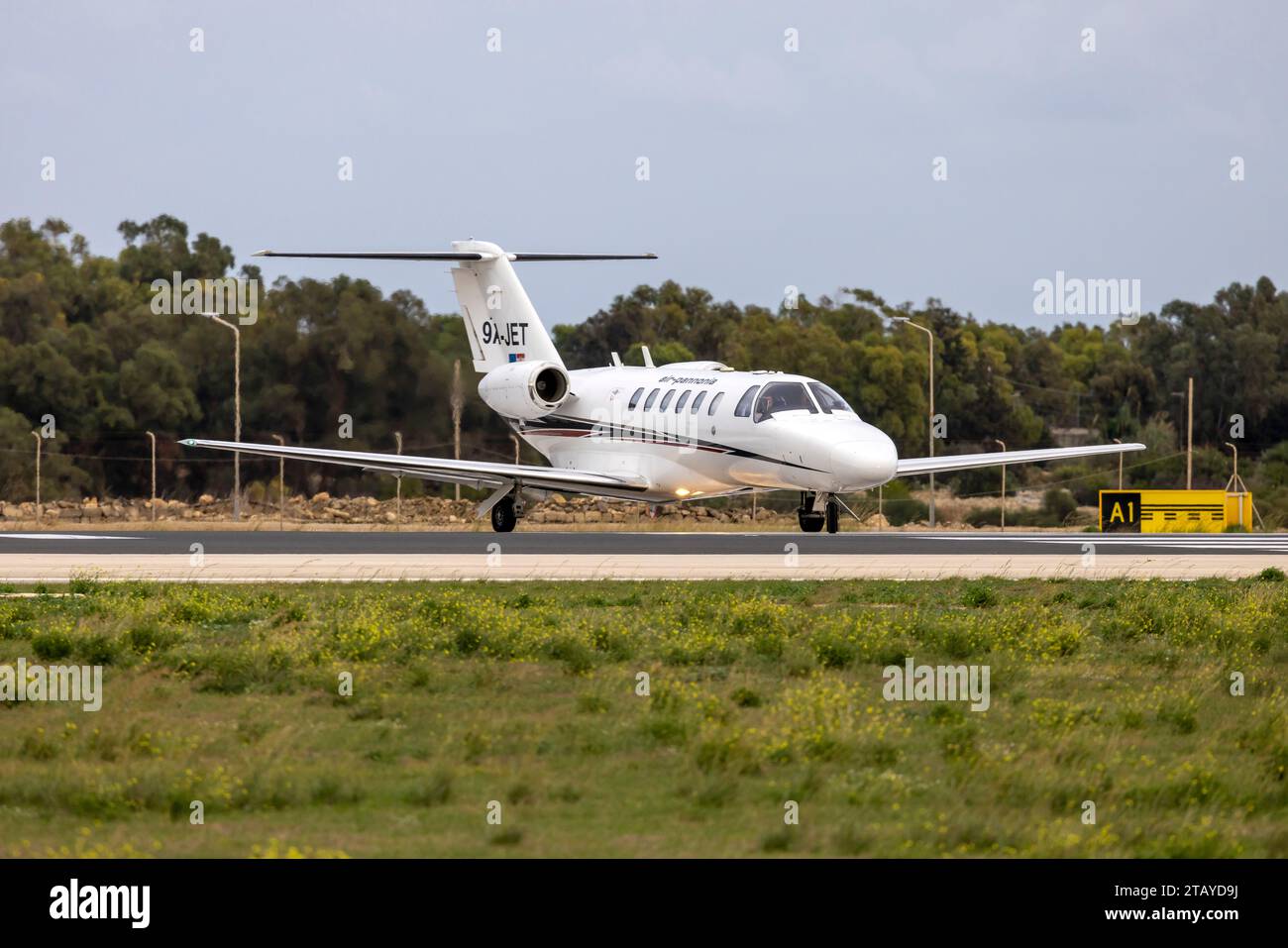 Air Pannonia Cessna 525A Citation CJ2 (REG: 9A-JET) turning on the ...