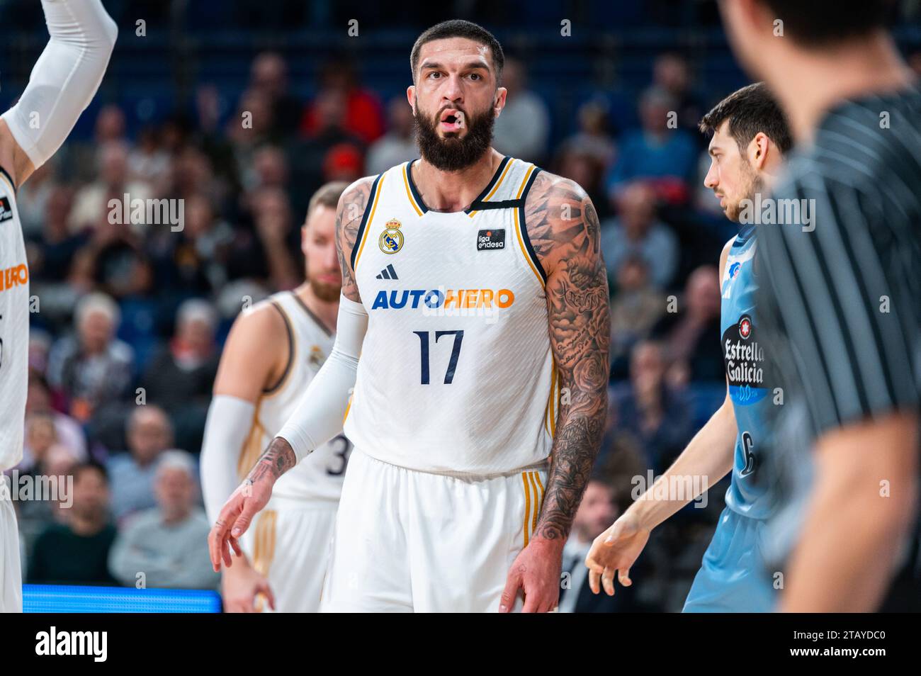 Madrid, Spain. 03rd Dec, 2023. Vincent Poirier of Real Madrid seen during the Liga Endesa Acb 23 ...