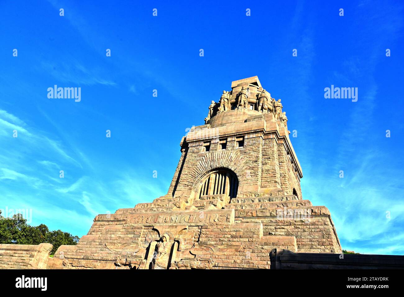 91 meter high monument to the Battle of the Nations in 1813 in the city ...