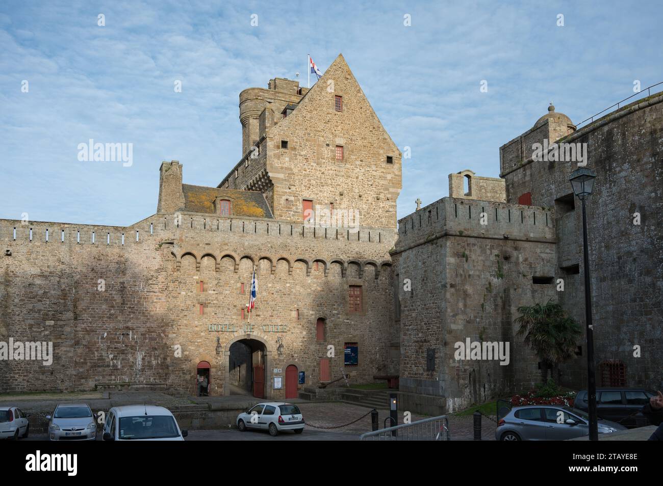 Saint malo city flag on city hall hi-res stock photography and images ...