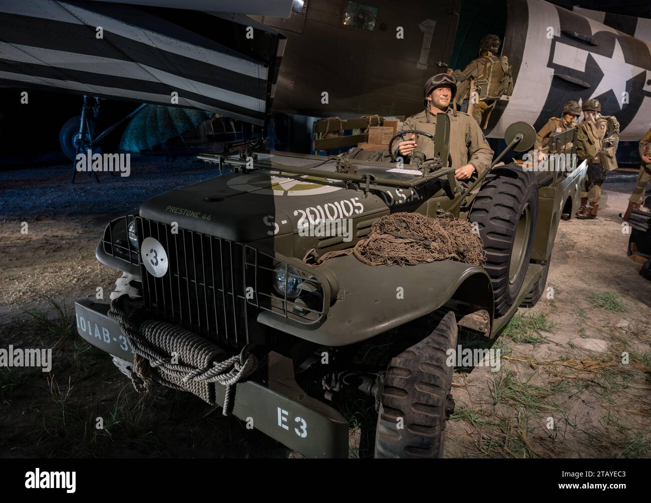 Detail of the American Army Dodge WC-51 truck driven by an American ...