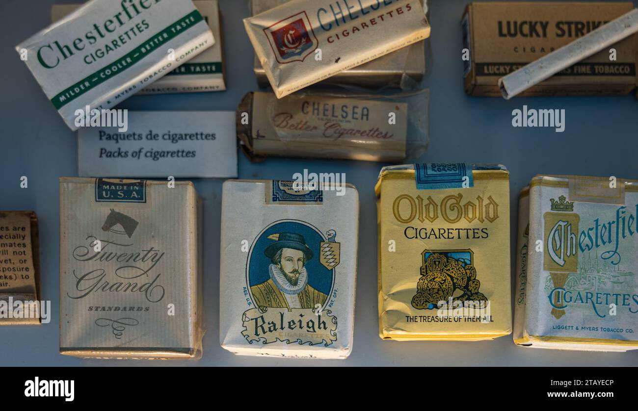 Collection of cigarette tobacco packets from soldiers of the Second ...