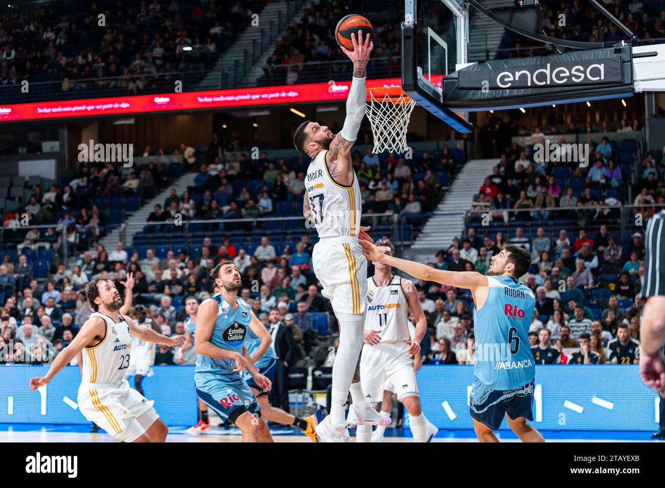 Madrid, Spain. 03rd Dec, 2023. Vincent Poirier (L) of Real Madrid seen ...