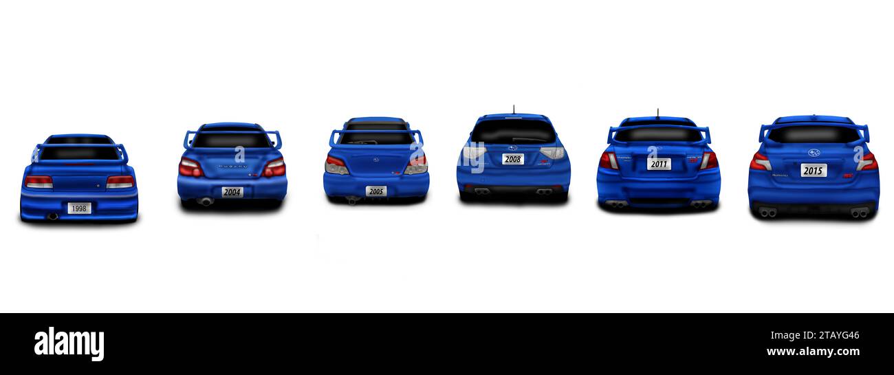 Subaru Impreza WRX STi History Stock Photo - Alamy