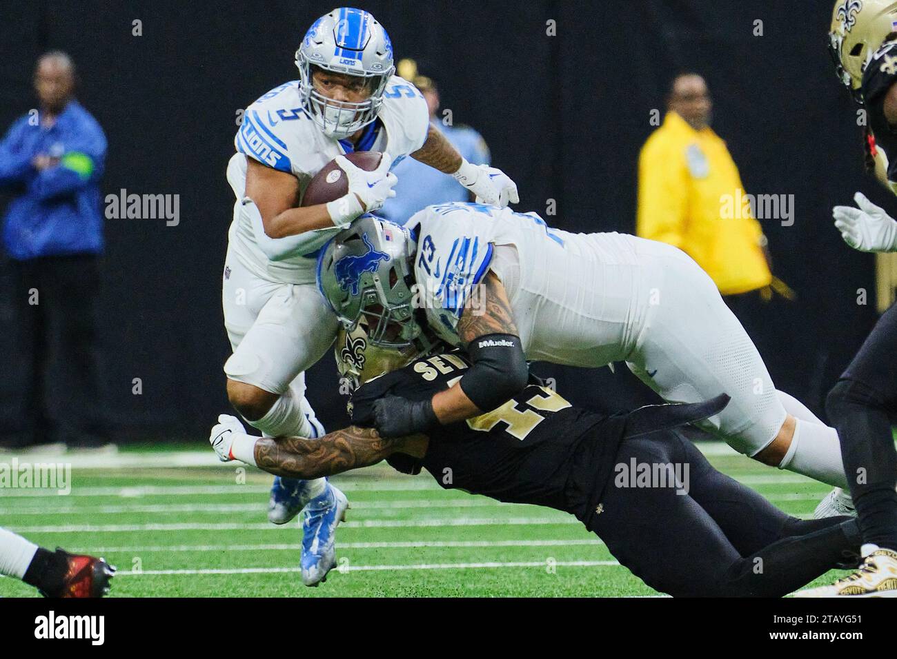 New Orleans, Louisiana, USA. 3rd Dec, 2023. Detroit Lions running back ...
