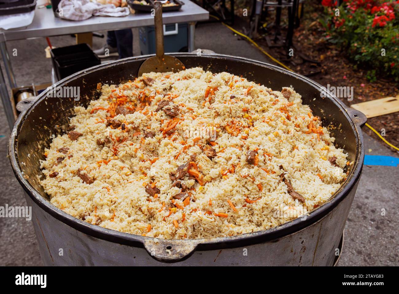 Appetizing uzbek pilaf meat hi-res stock photography and images - Alamy