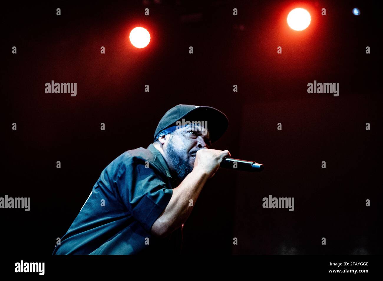 AMSTERDAM - American rapper Ice Cube during a performance in the Ziggo ...