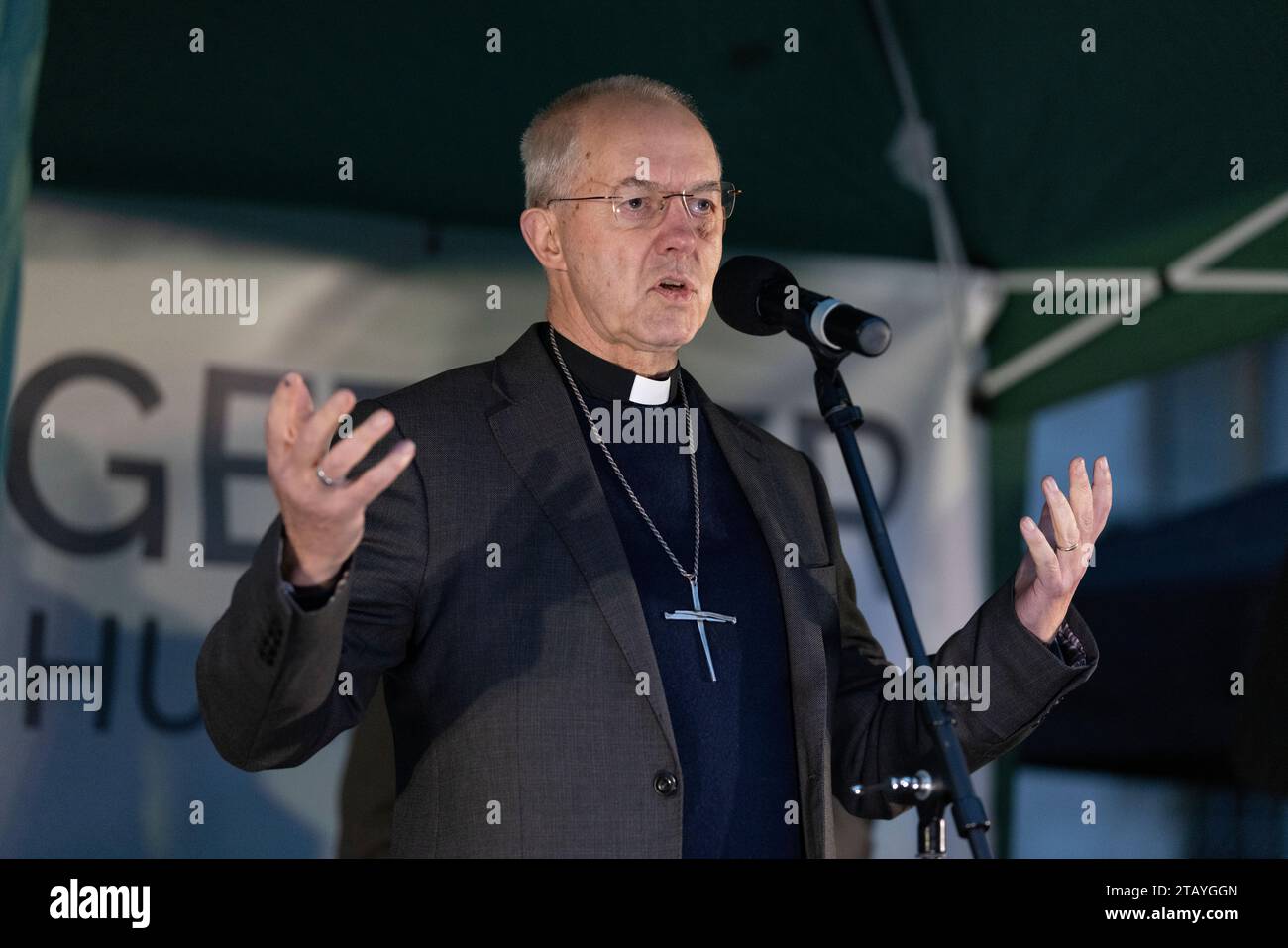 Bishop Justin Welby attends the Israeli - Palestine anti-hate vigil ...