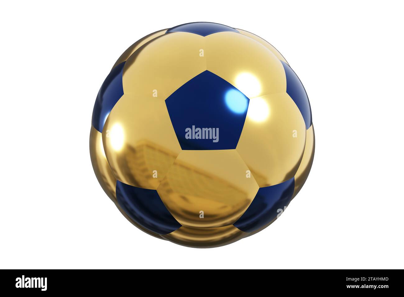 Realistic black gold soccer ball hi-res stock photography and images ...
