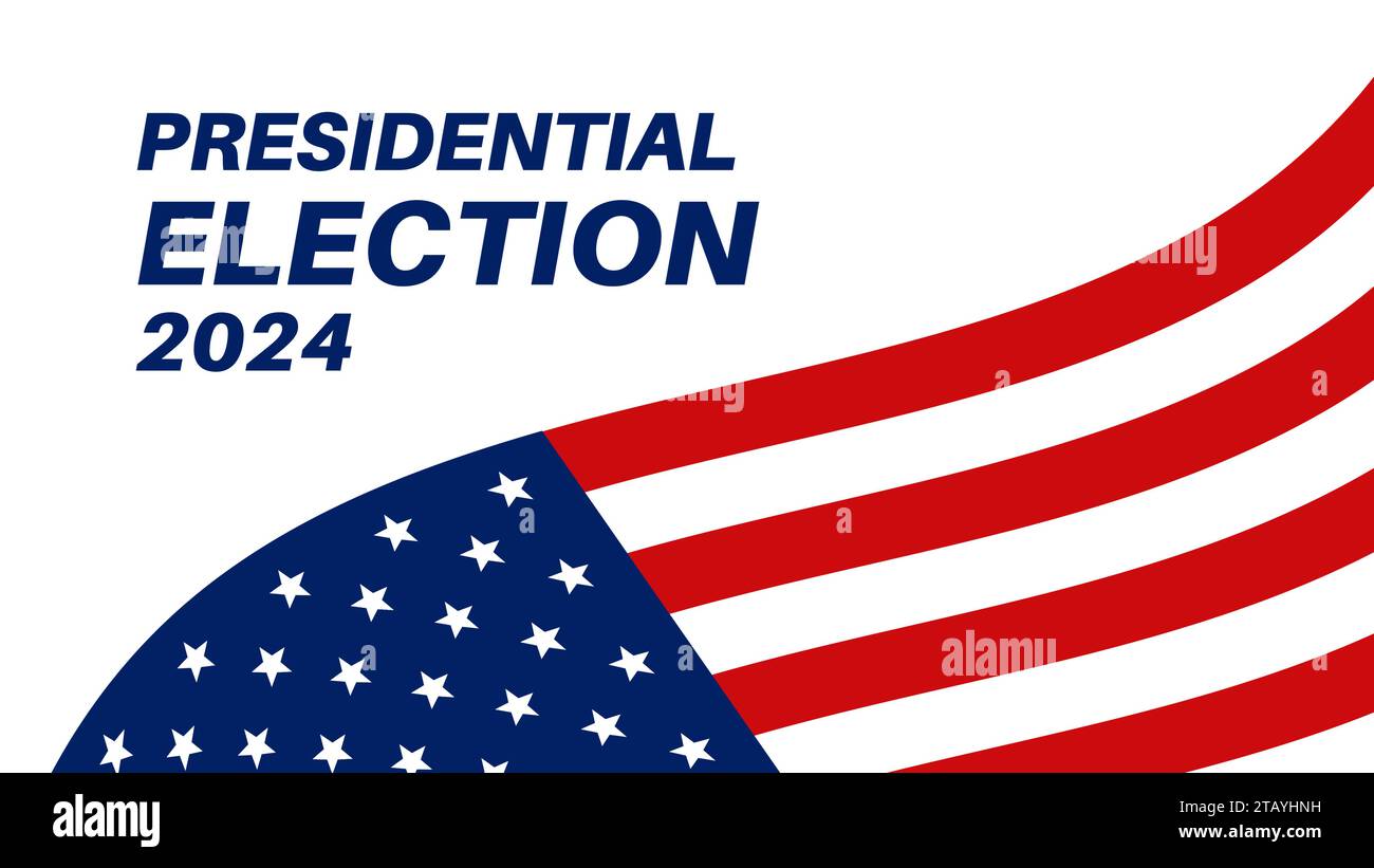 US presidential elections banner. US vote campaign banner with american ...
