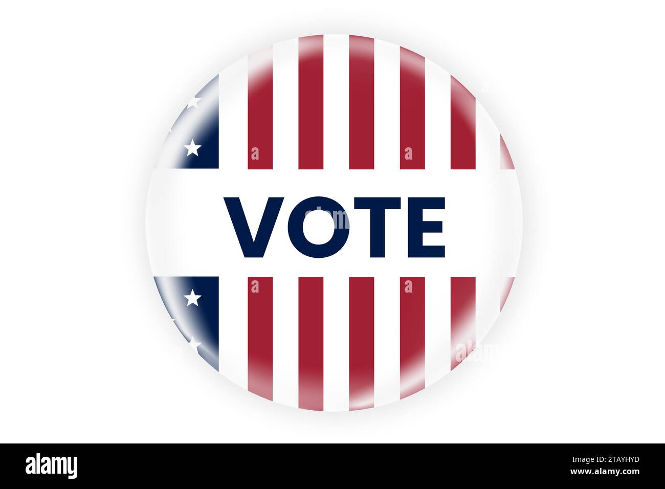 Vote sticker or badge with us american flag signs. US, USA, american ...