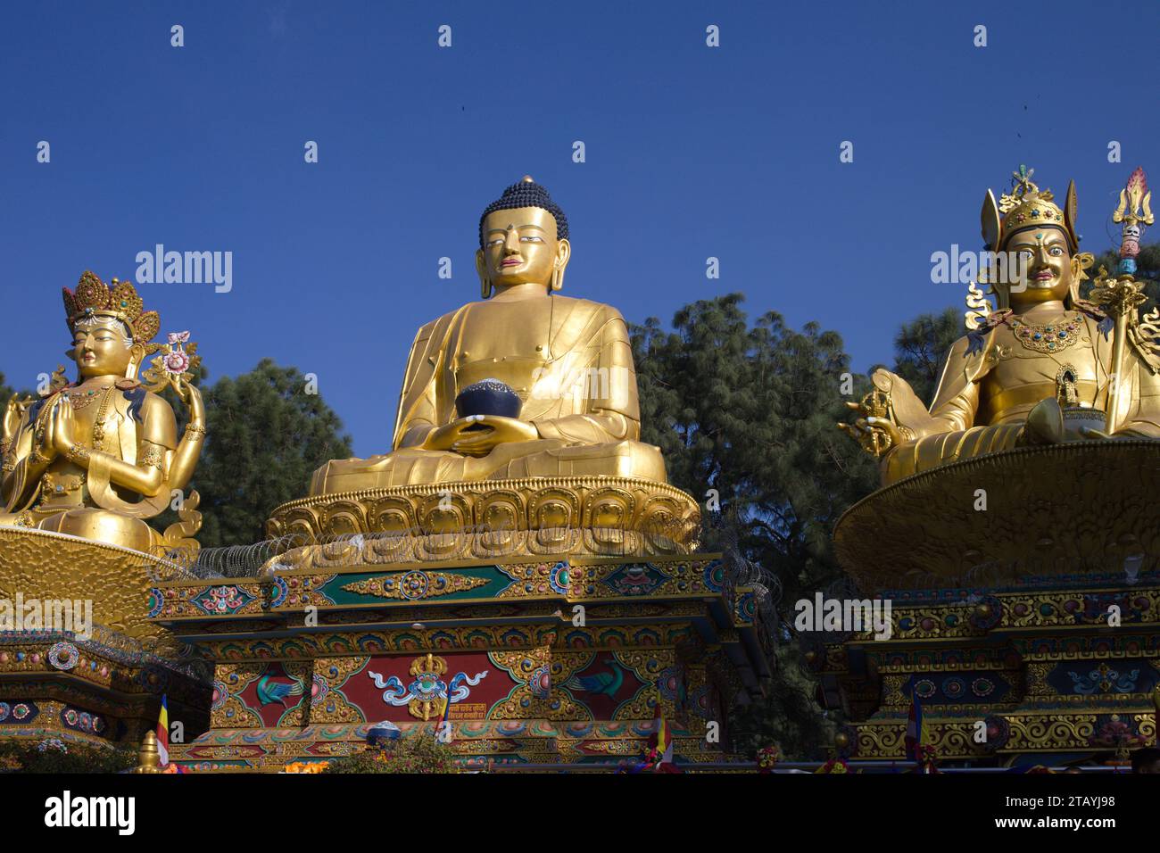 Nepal, Kathmandu Valley, Swayambhu, Amideva, Buddha Park Stock Photo ...