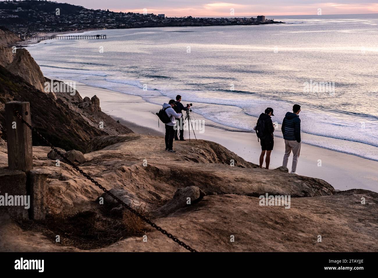 Sunset photo shoot Stock Photo - Alamy