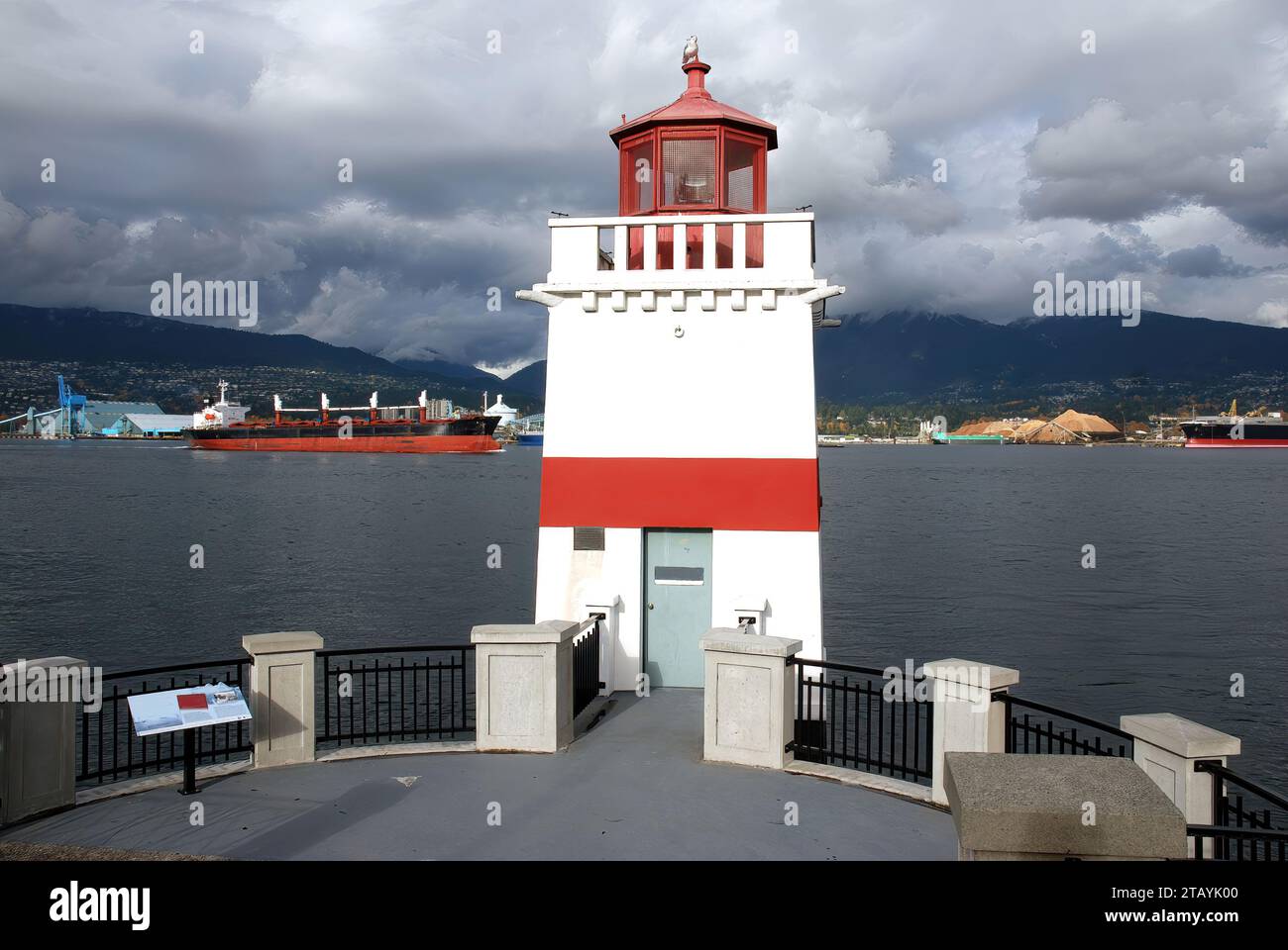 The Brockton Point Lighthouse in Stanley Park, Vancouver Canada, built ...