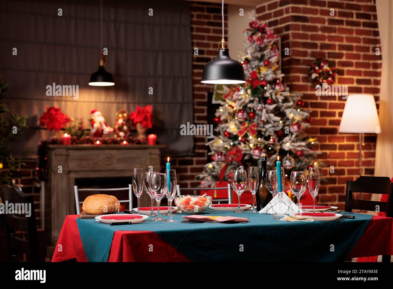 Festive decoration in the dining room area hi-res stock photography and ...