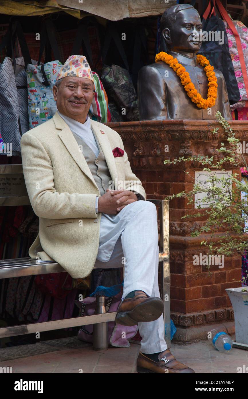Nepal, Kathmandu, nepali man, portrait Stock Photo - Alamy