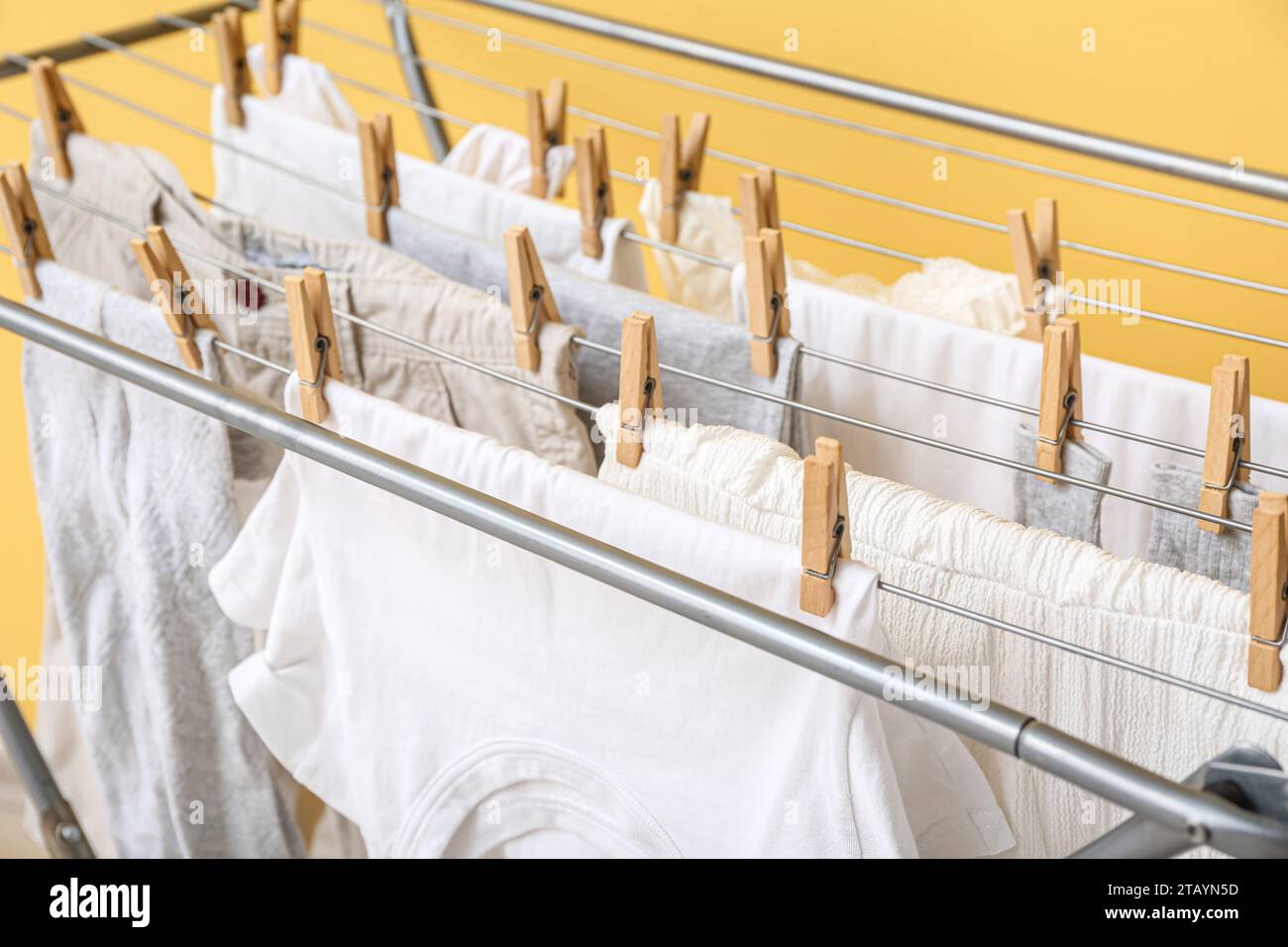 Dryer different clean clothes hi-res stock photography and images - Alamy