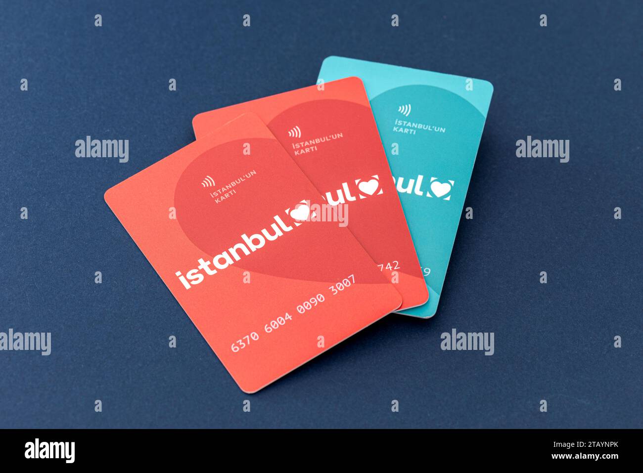 ISTANBUL, TURKEY - DECEMBER, 2023: Istanbul Card, public transportation ...