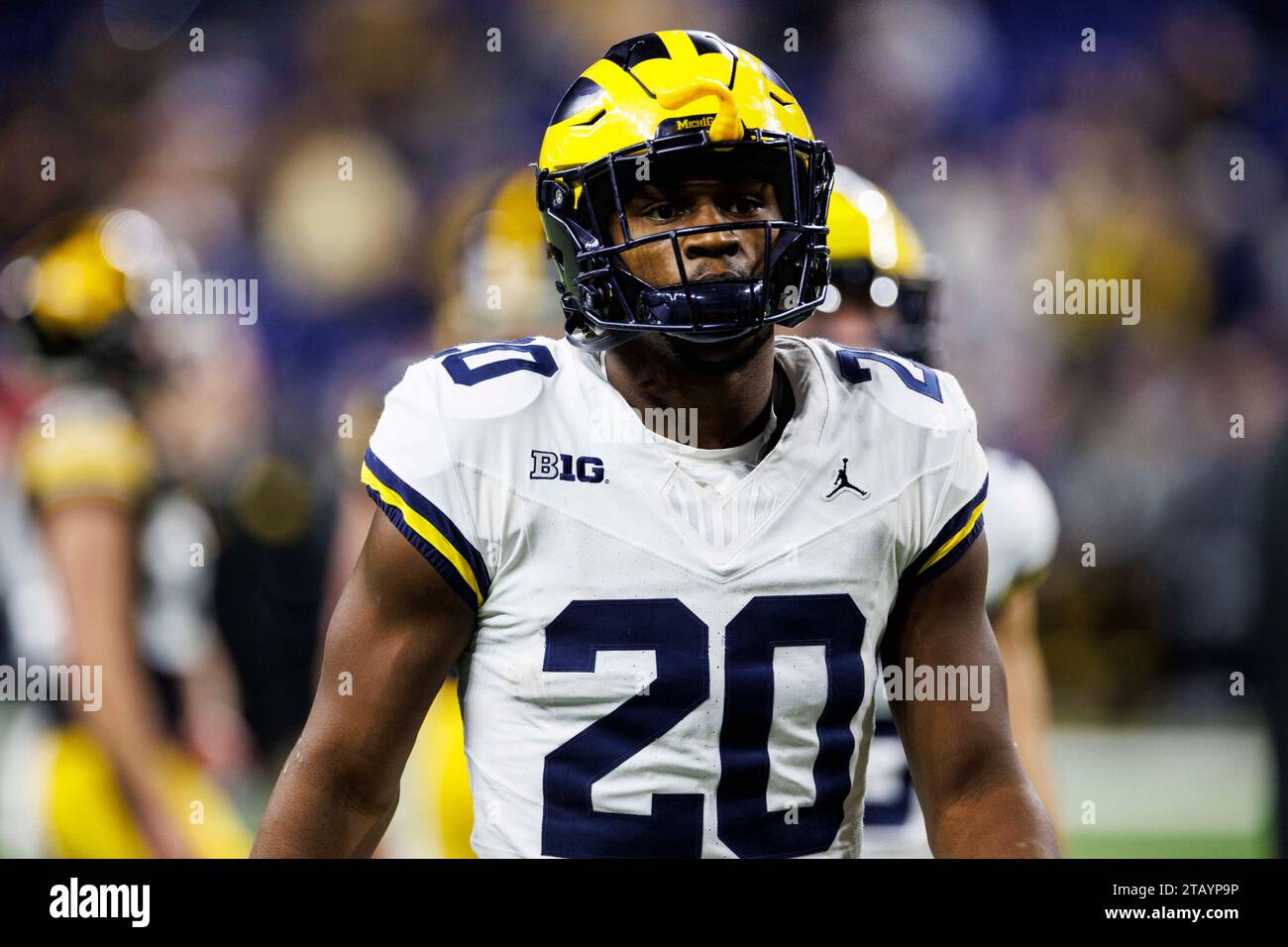 Indianapolis, Indiana, USA. 02nd Dec, 2023. Michigan running back Kalel ...