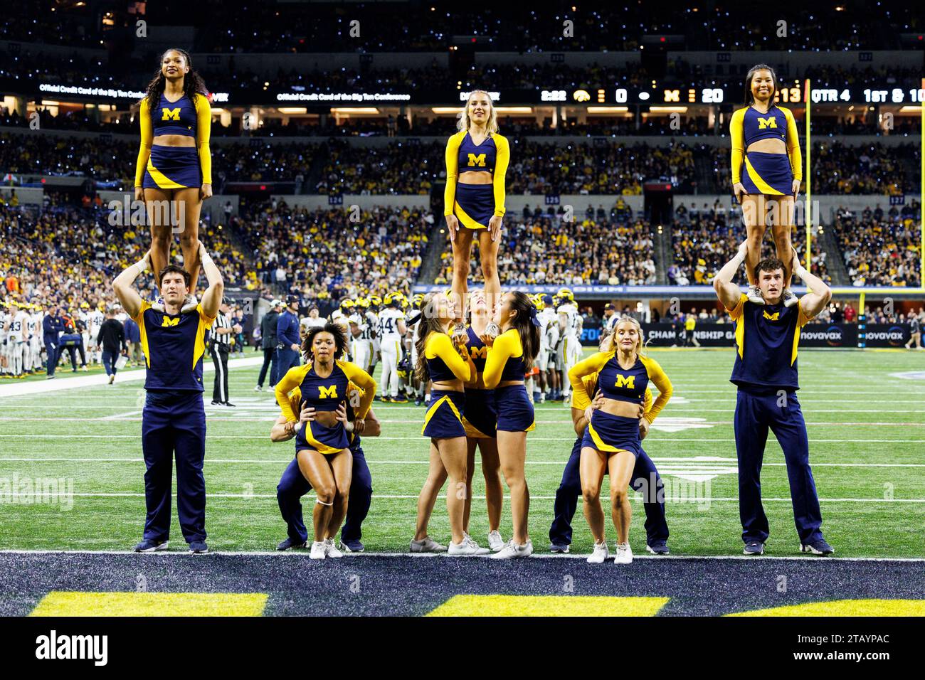 Indianapolis, Indiana, USA. 02nd Dec, 2023. Michigan cheerleaders ...