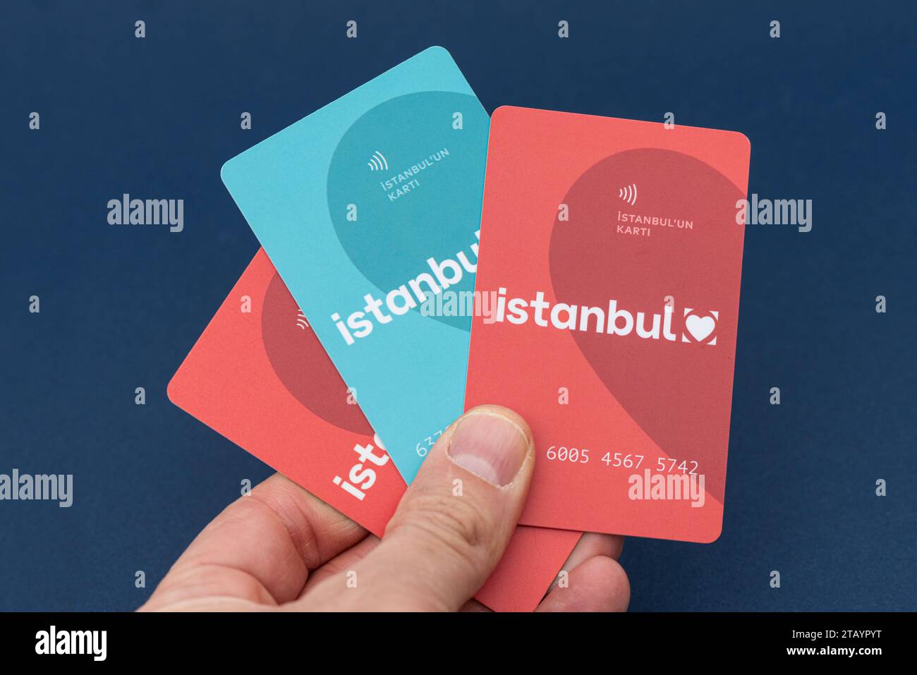 ISTANBUL, TURKEY - DECEMBER, 2023: Istanbul Card, public transportation ...