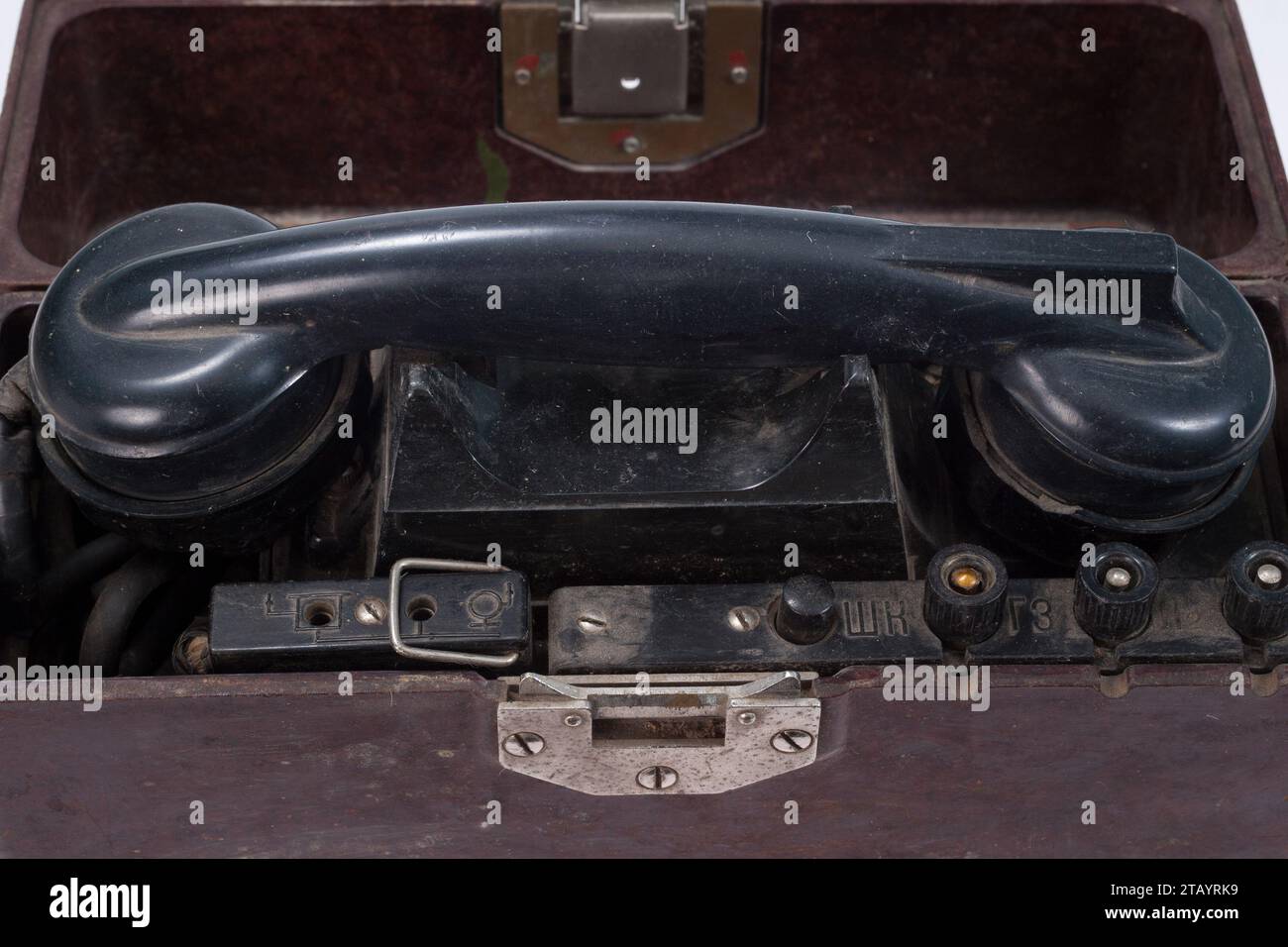 soviet army field phone ww2 era isolated on white background Stock ...