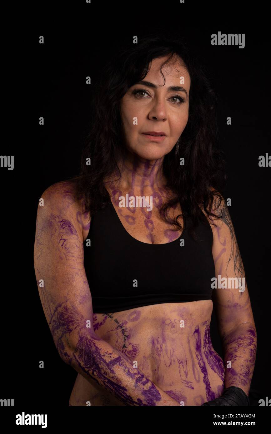 Tattooed body female in bikini hi-res stock photography and images - Alamy