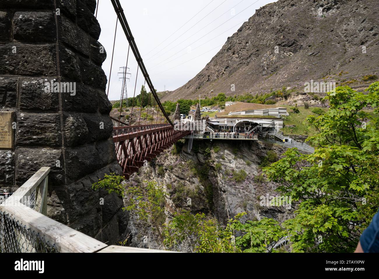 South Island of New Zealand Road Trip. Kawarau Gorge and Bridge with ...