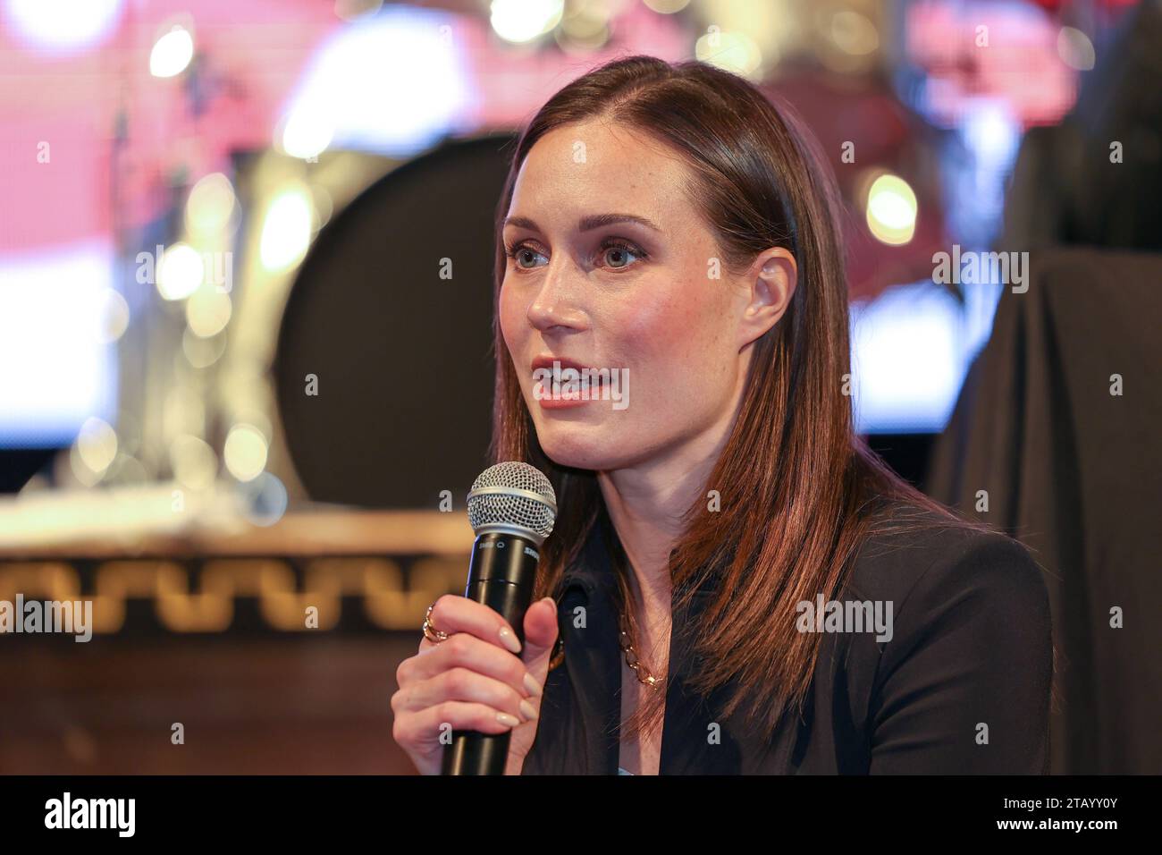 Helsinki, Finland. 02nd Dec, 2023. Former Finnish Prime Minister Sanna ...