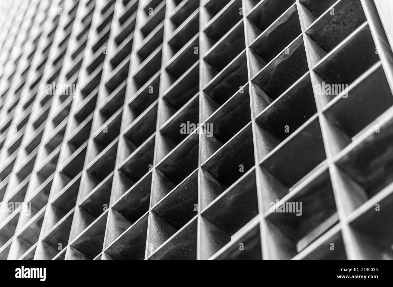 Detail of metal structure with square cells Stock Photo - Alamy