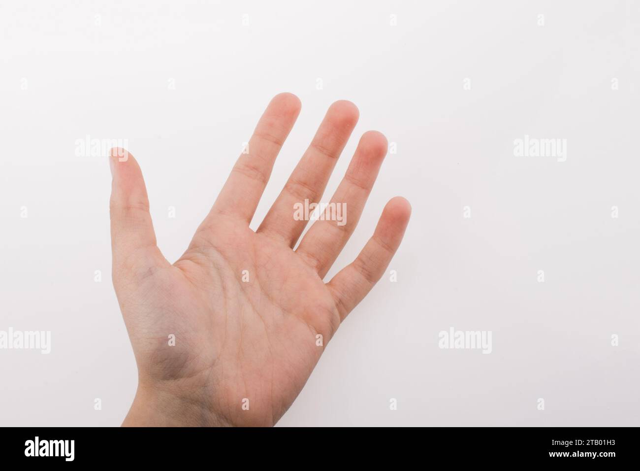 Human hand pointing on a white background Stock Photo - Alamy