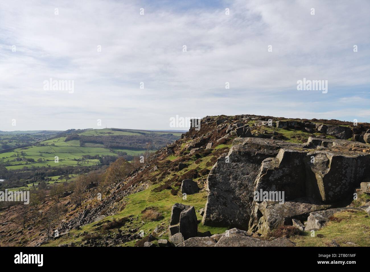 Curbar edge, Derbyshire Peak District National Park, English Landscape ...