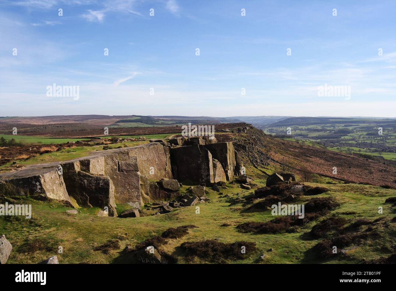 Curbar edge, Derbyshire Peak District National Park, English Landscape ...