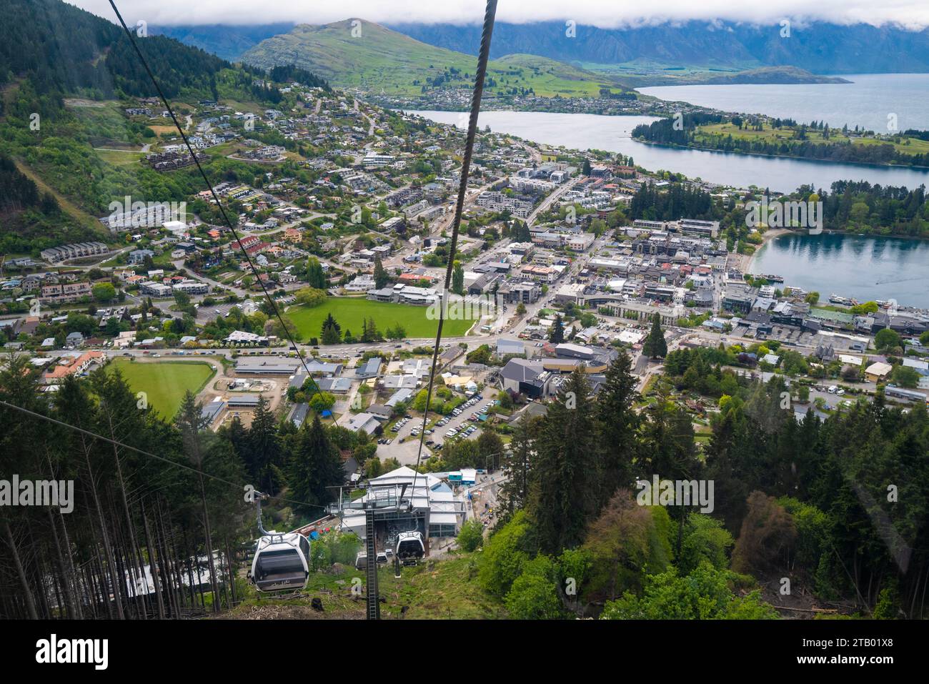 South Island of New Zealand Road Trip. Queenstown tourist destination ...