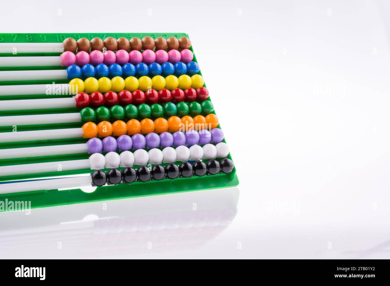Color abacus on a white background Stock Photo - Alamy