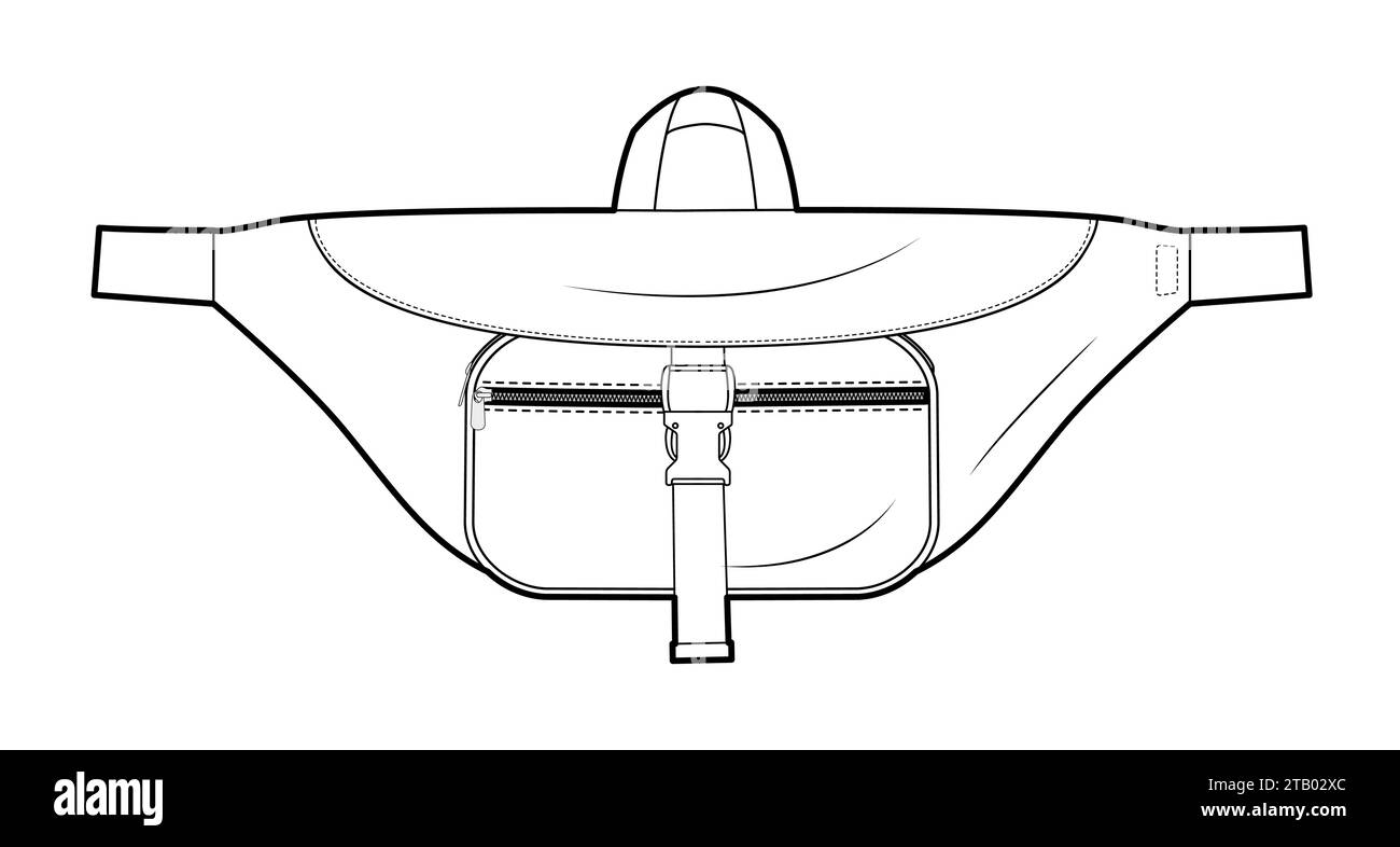 Convertible Waist Pack silhouette bag. Fashion accessory technical ...