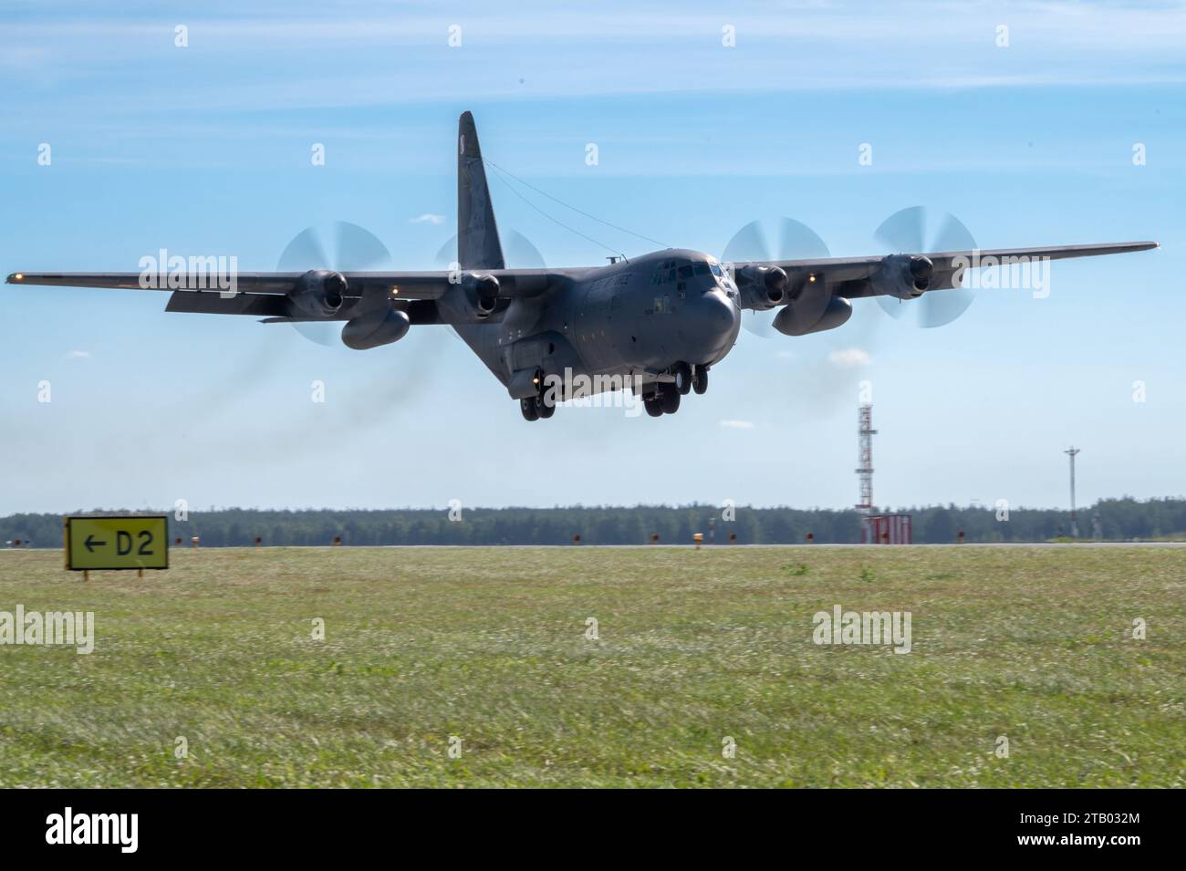 A Polish air force C-130J aircraft from the 33rd Air Base, Poland comes ...