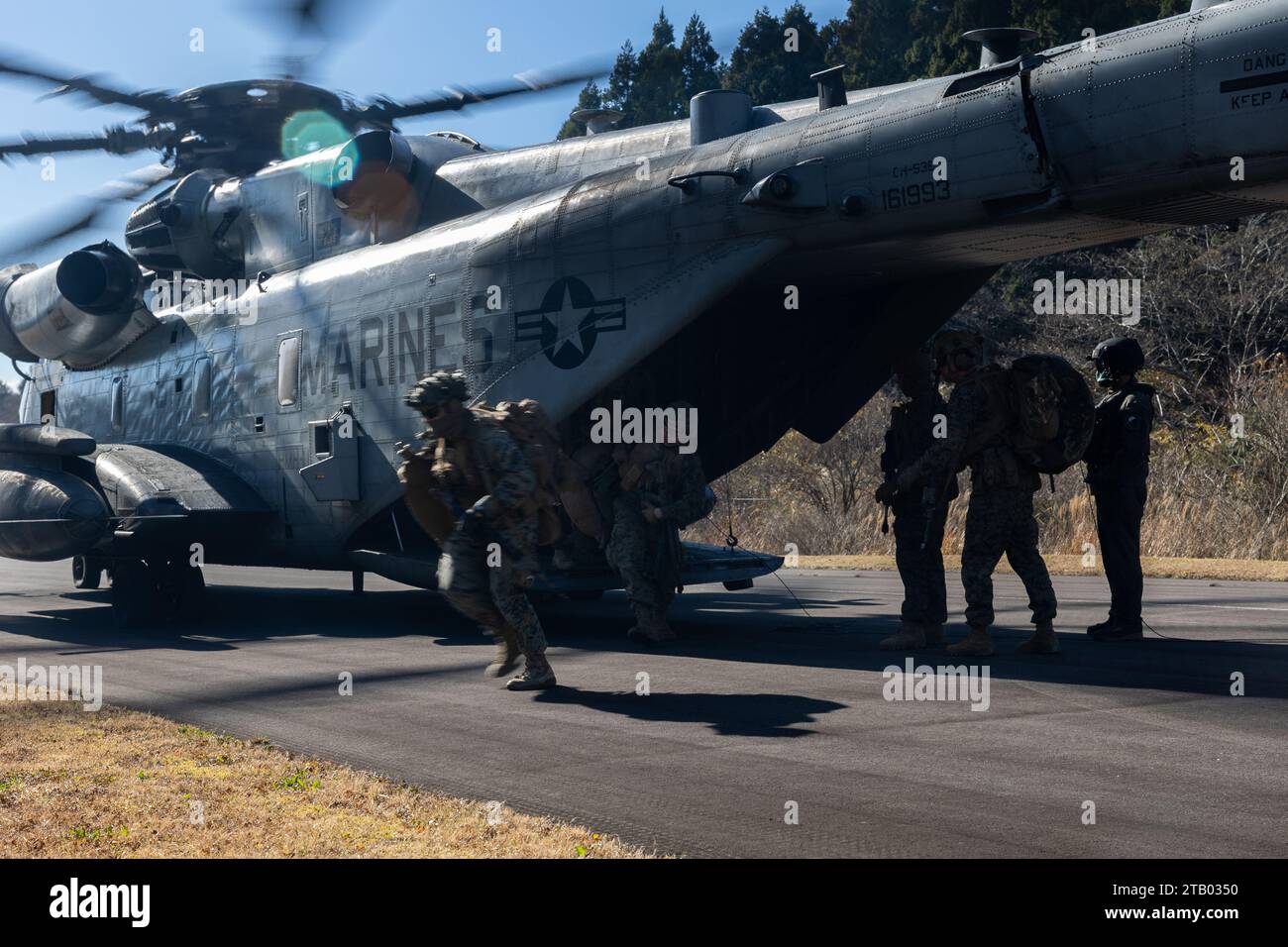 U.S. Marines with 2nd Battalion, 7th Marine Regiment, disembark a U.S ...
