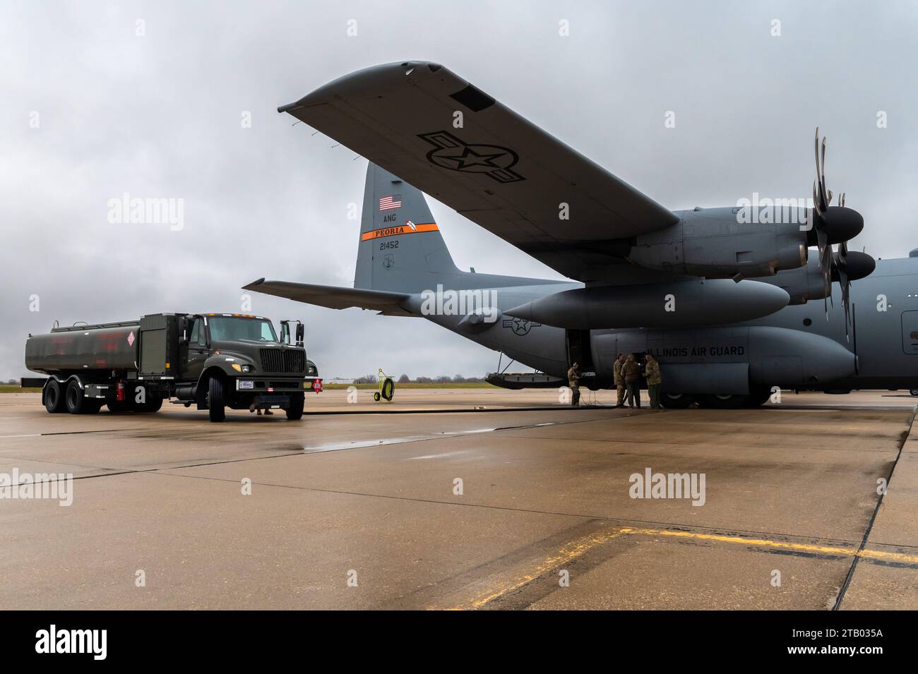 U.S. Air Force Airmen with the 169th Airlift Squadron, and the 182nd ...