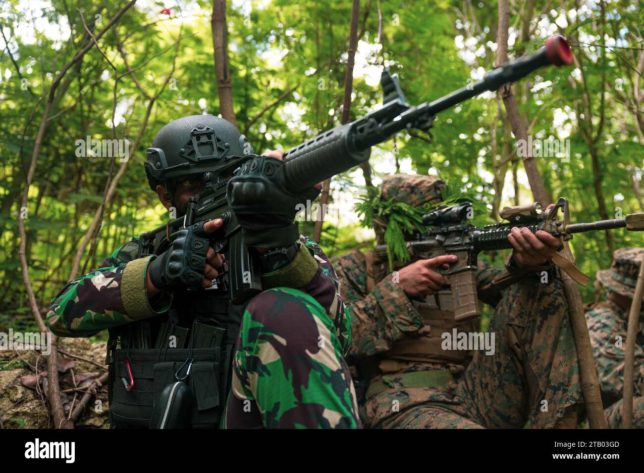 U.S. Marine Corps Cpl. Lisandro Garcia Jr., right, an anti-armor ...