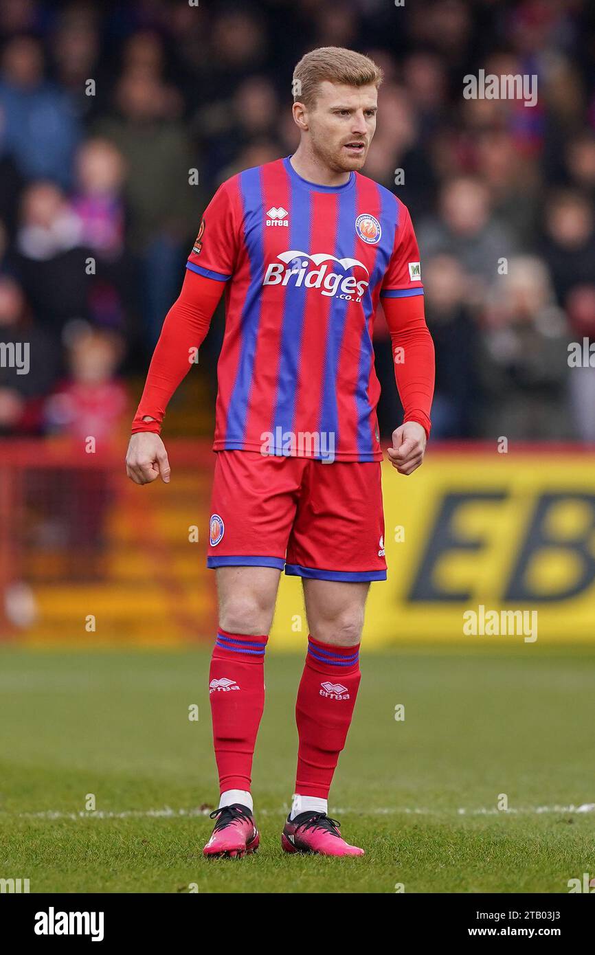Aldershot, UK. 03rd Dec, 2023. Aldershot Town forward Jack Barham (22 ...