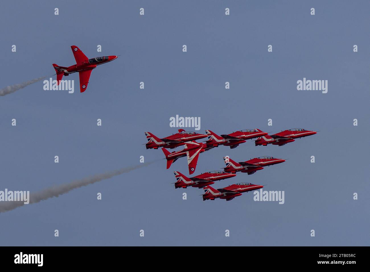 Red Arrows display team Stock Photo - Alamy