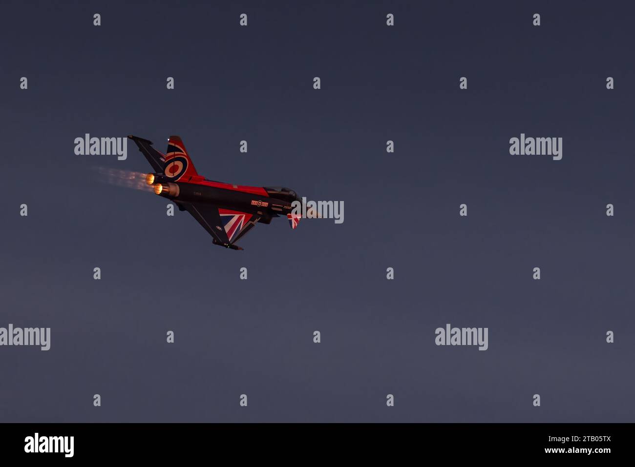 Typhoon fighter at dusk Stock Photo - Alamy