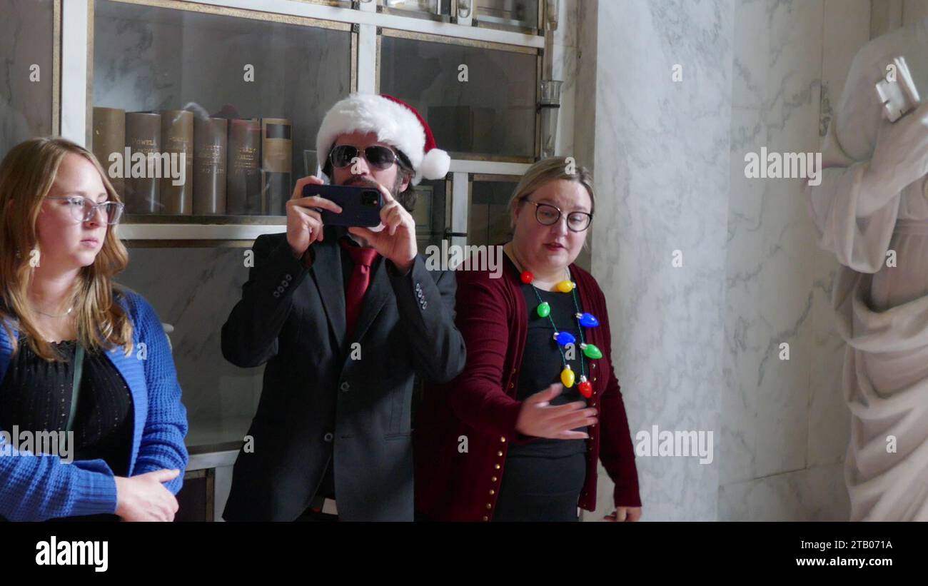 Los Angeles, California USA 3rd December 2023 Arthur Dark and Jessica ...