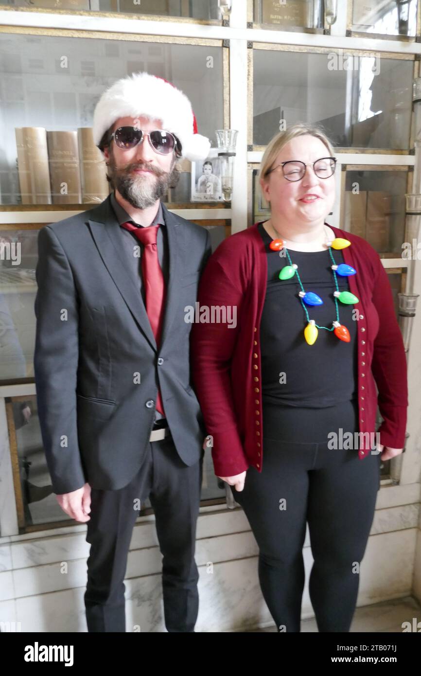 Los Angeles, California USA 3rd December 2023 Arthur Dark and Jessica ...
