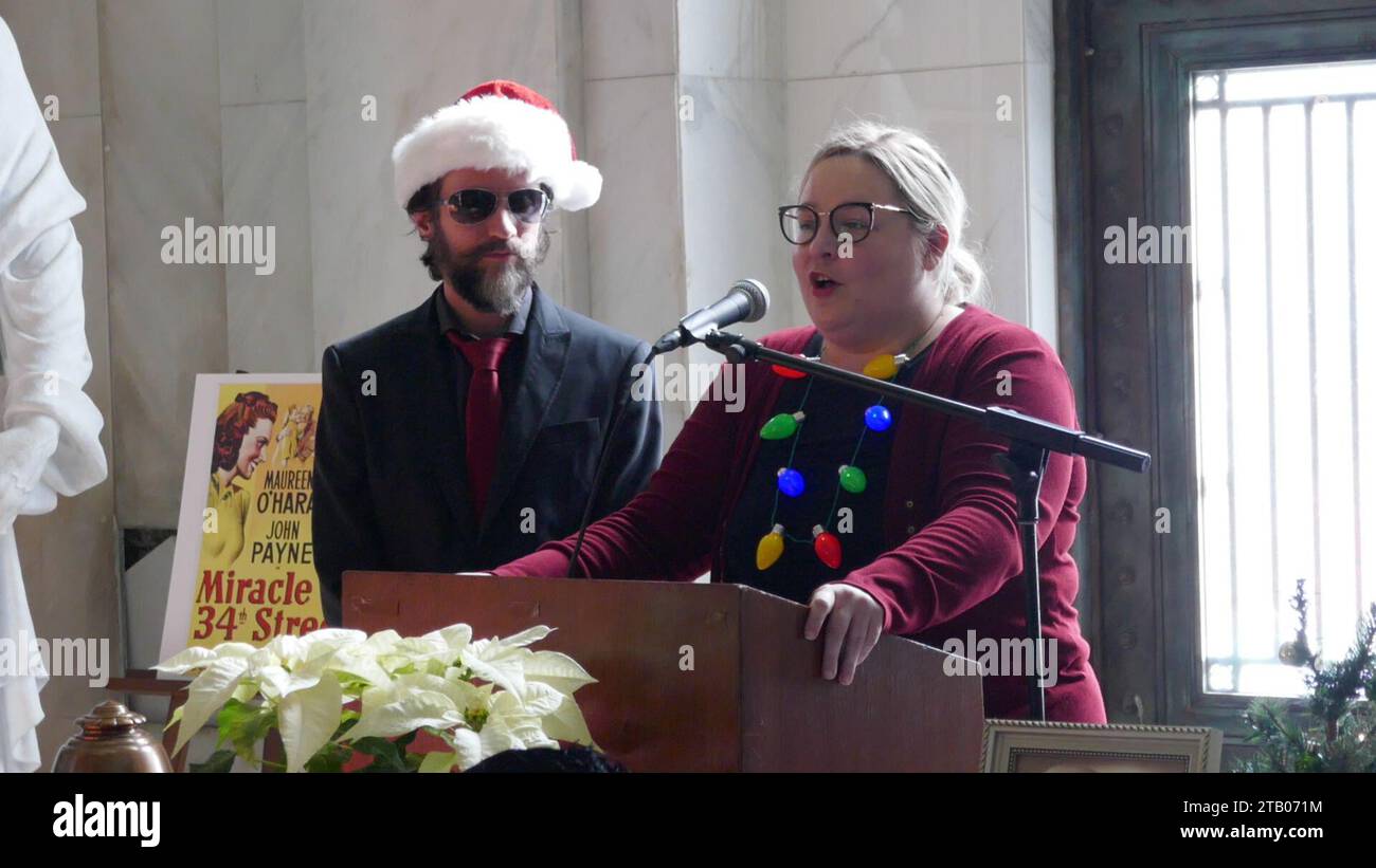 Los Angeles, California USA 3rd December 2023 Arthur Dark and Jessica ...